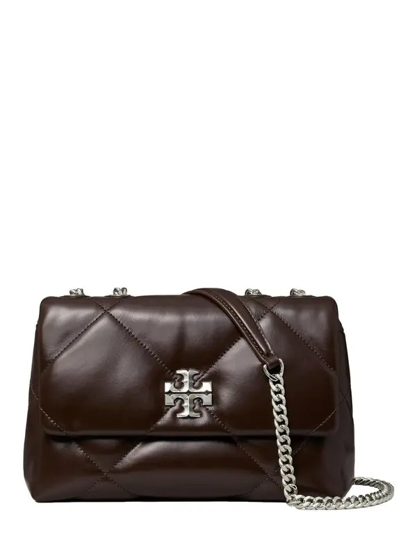 Tory Burch Kira Diamond Quilted Leather Shoulder Bag - Cocoa