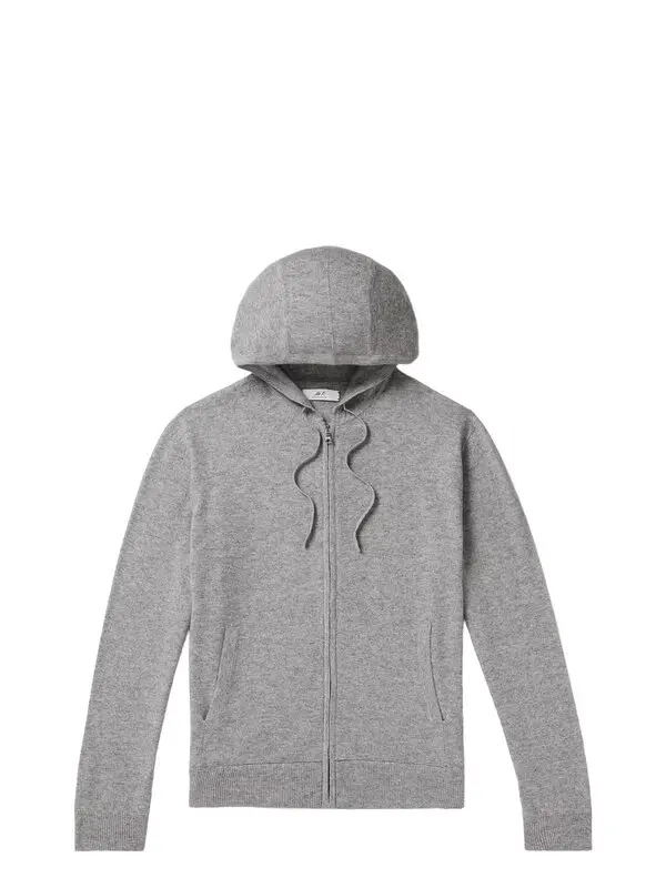 Mr P. Wool And Cashmere-blend Zip-up Hoodie - Gray
