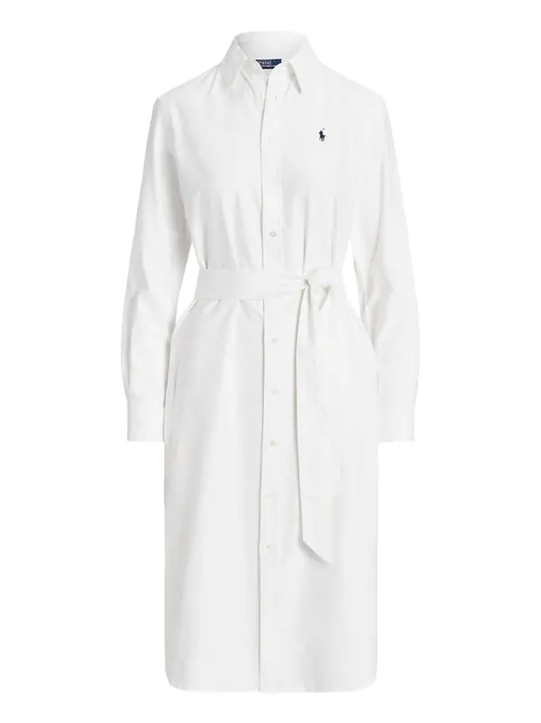 Ralph Lauren Polo Pony-embroidered Shirt Dress - White
