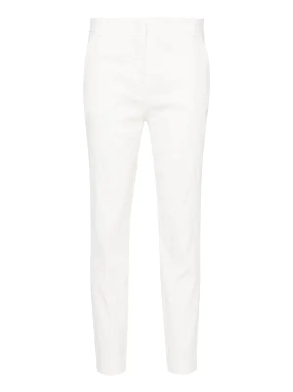 Pinko Pressed-crease Tapered Trousers - White