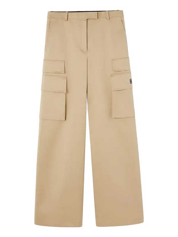 Versace High-waisted Wide-leg Trousers - Neutrals