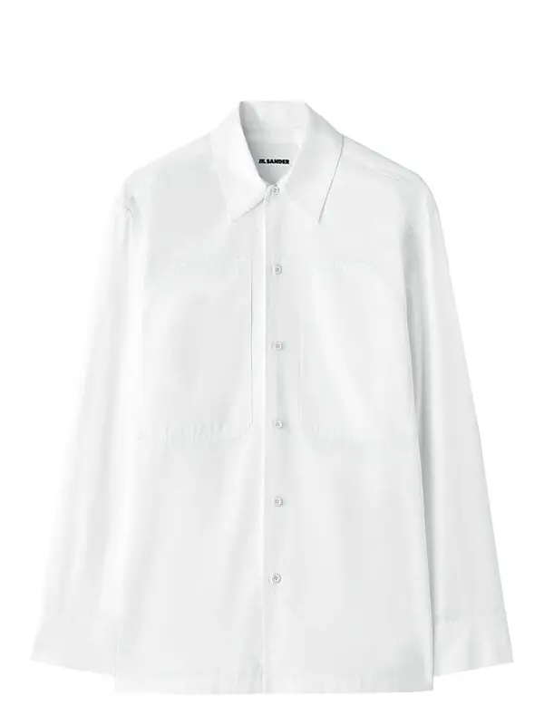 JIL SANDER Patch Pockets Cotton Shirt - White