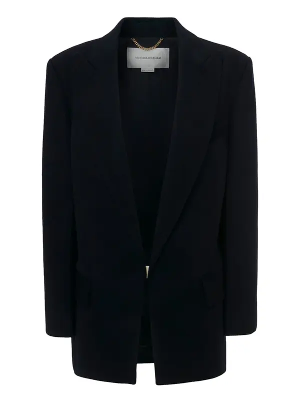 Victoria Beckham Peak-lapel Wool-cashmere Blazer - Blue