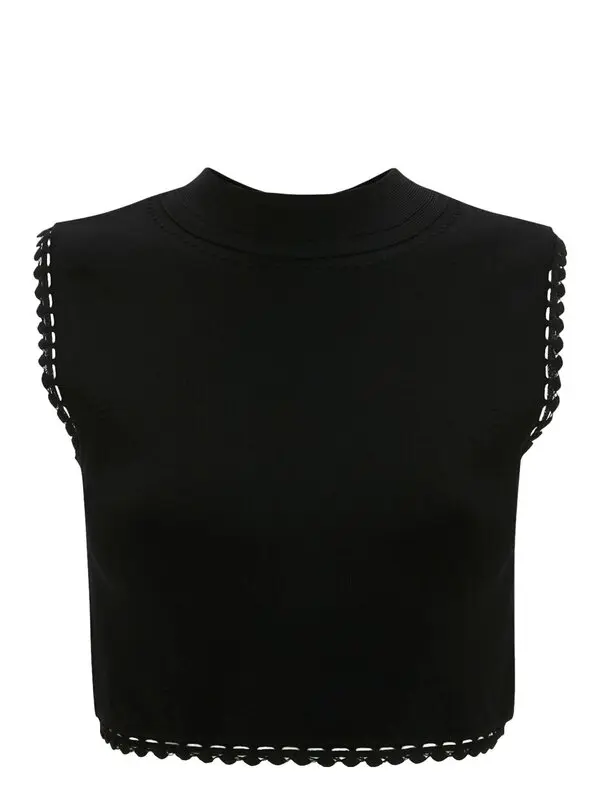 Victoria Beckham Vb Body Scalloped Tank Top - Black