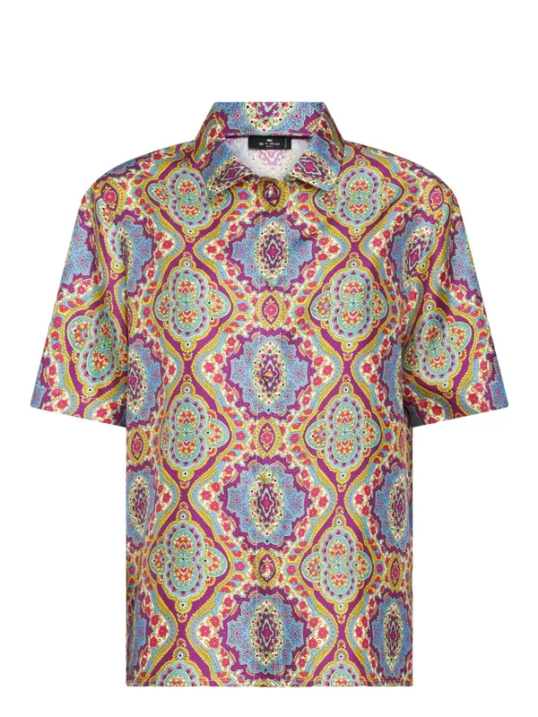 Etro Paisley-print Silk Shirt - Pink