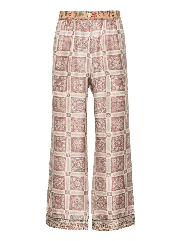 PIERRE-LOUIS MASCIA Silk Trousers - Red