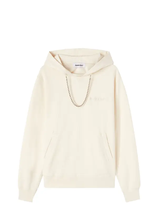 AMBUSH Ball-chain Organic Cotton Hoodie - Neutrals