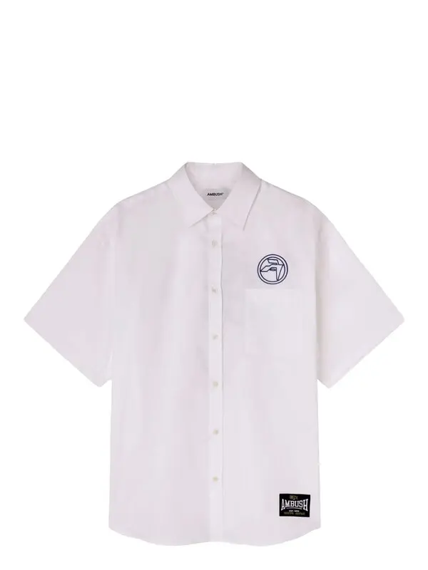 AMBUSH Logo-embroidered Cotton Shirt - White