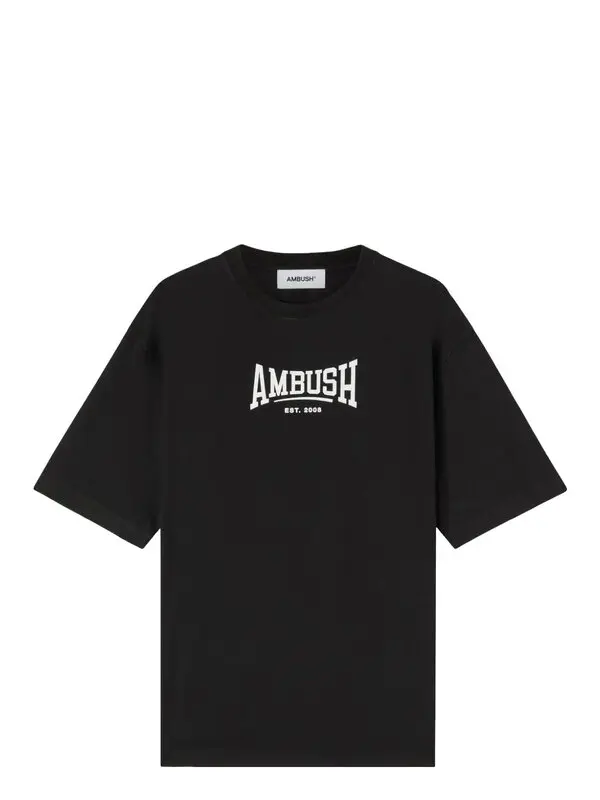 AMBUSH Logo-print Organic-cotton T-shirt - Black