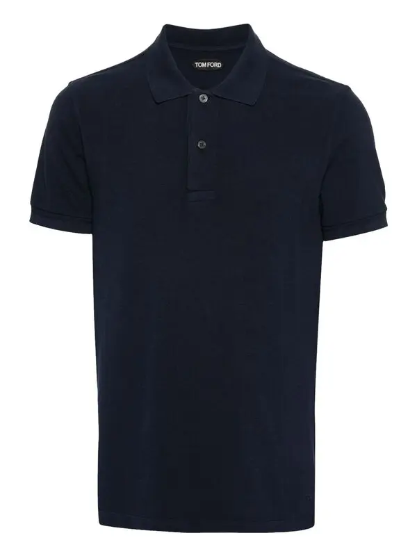 TOM FORD Tennis Cotton Polo Shirt - Blue
