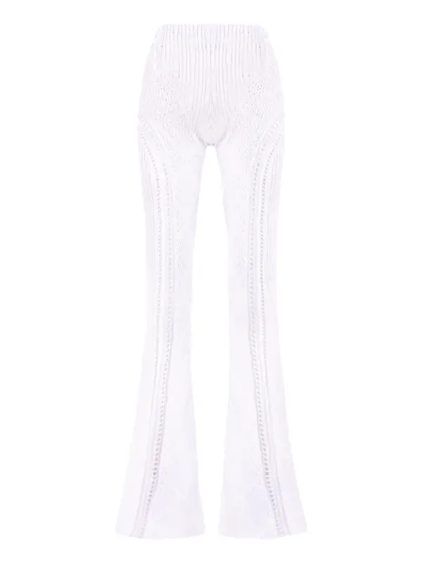 ROBERTA EINER Disco Open-knit Trousers - White