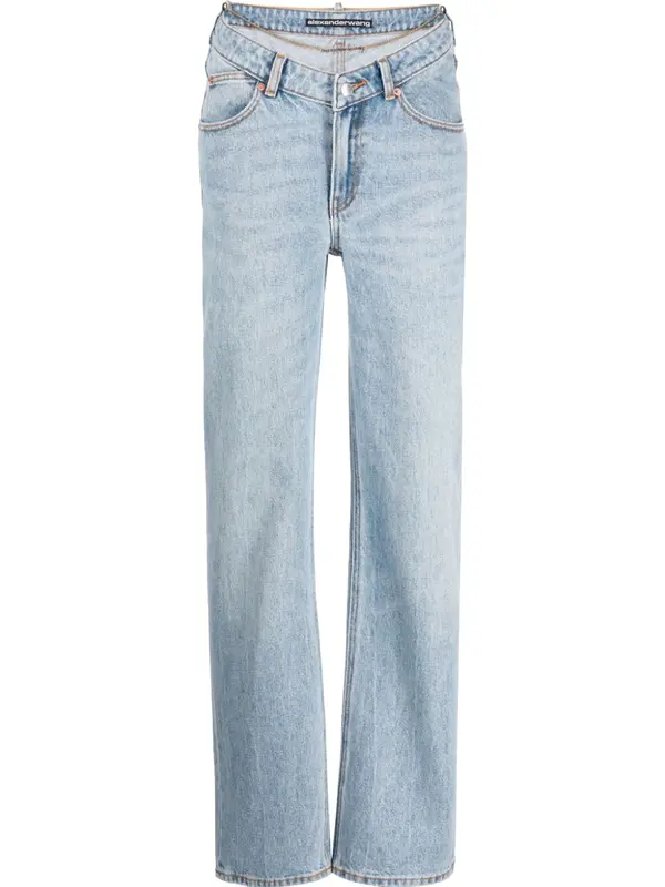 Alexander Wang Cable-chain Link Straight Jeans - Blue