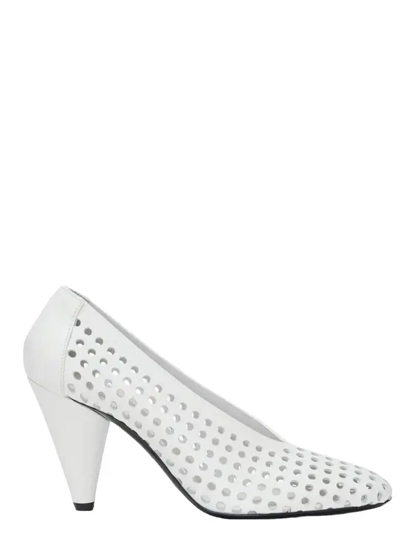 Proenza Schouler 85mm Perforated Leather Pumps - White