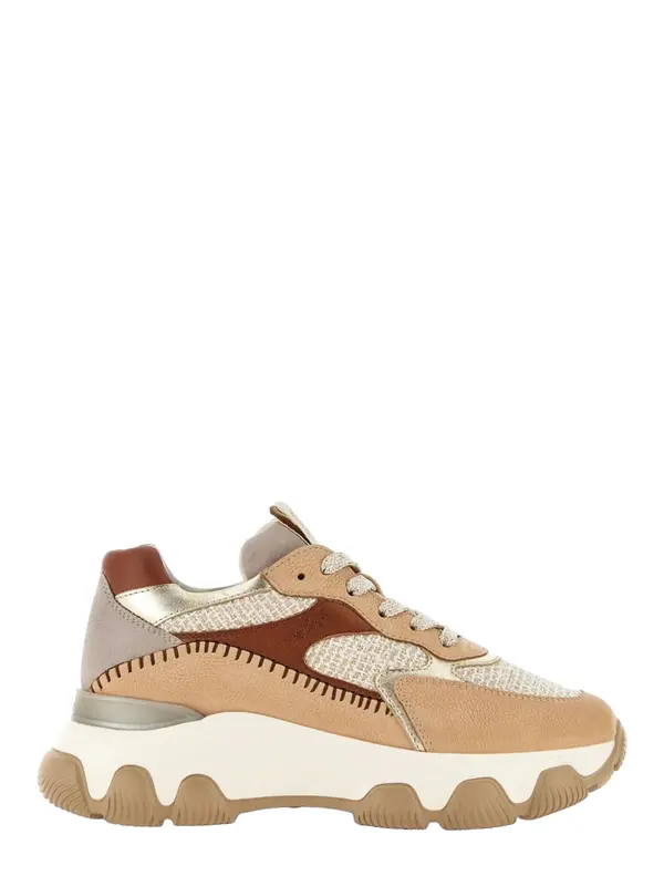 Hogan Hyperactive Panelled Suede Sneakers - Neutrals