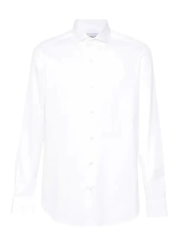 D4.0 Plain Cotton Shirt - White