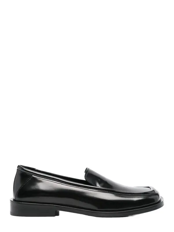 Attico Micol Leather Loafers - Black