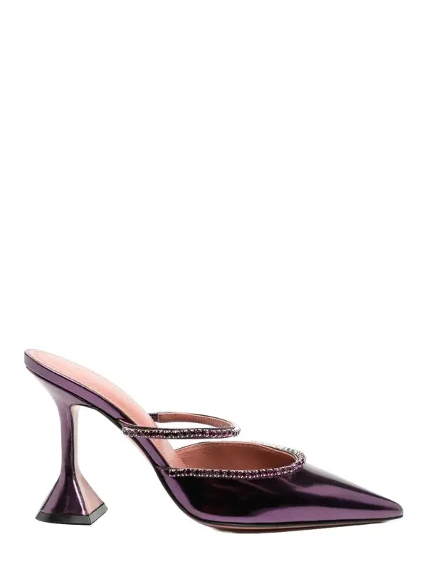 Amina Muaddi Gilda 80mm Mules - Purple