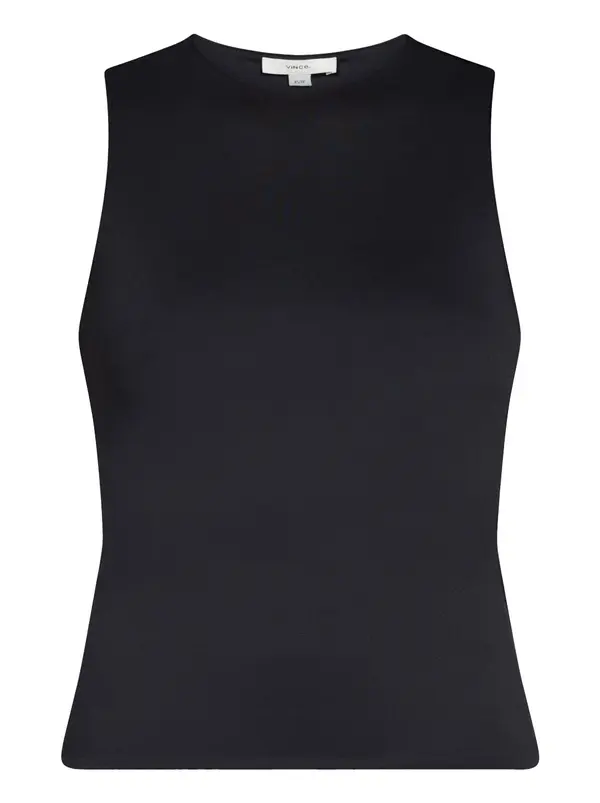 Vince Round-neck Tank Top - Black
