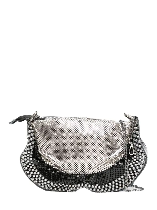 MADISON.MAISON Raquel Mesh Crossbody Bag - Silver