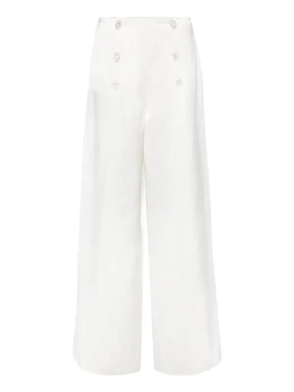 Ralph Lauren Satin Wide-leg Trousers - White