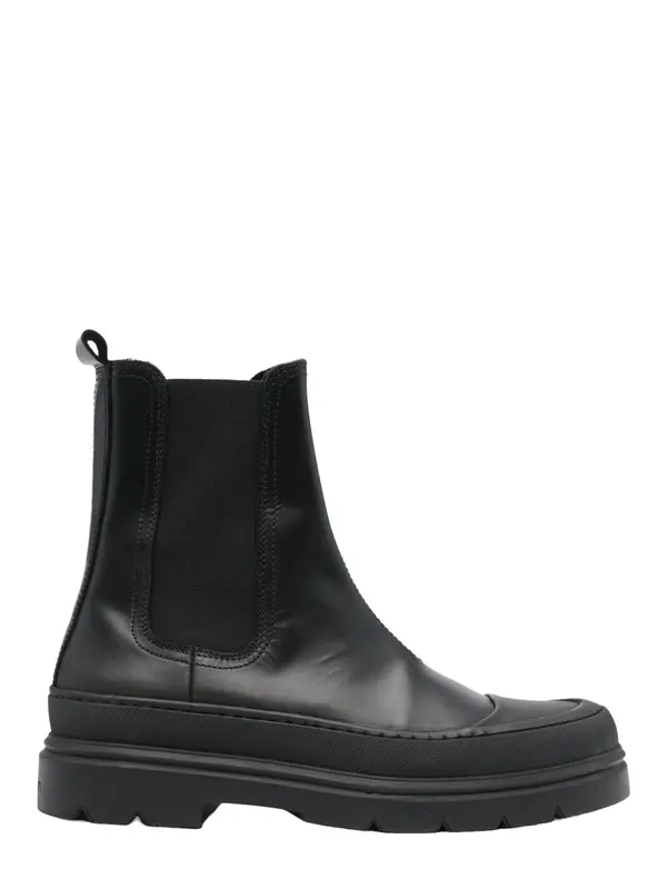 Calvin Klein Leather Chelsea Boots - Black