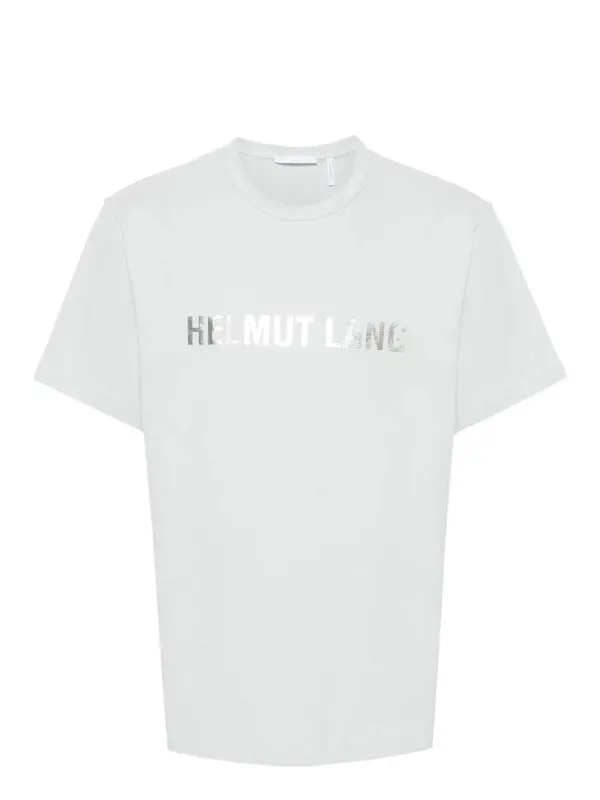 Helmut Lang Metallic-detail Cotton T-shirt - Blue