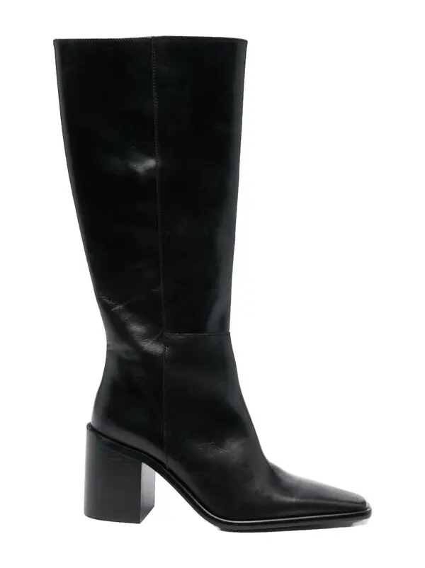 ALOHAS Berta 80mm Leather Boots - Black