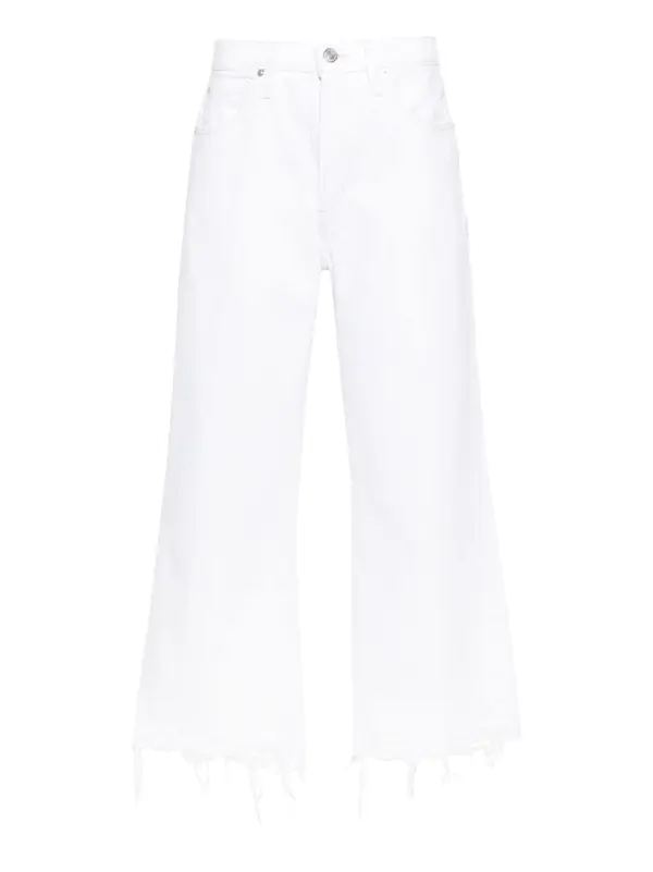 FRAME Relaxed High-rise Straight Jeans - White