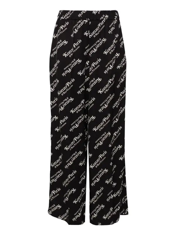Kenzo Logo-print Pajama Pants - Black