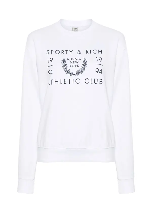 SPORTY & RICH Srac Logo-print Sweatshirt - White