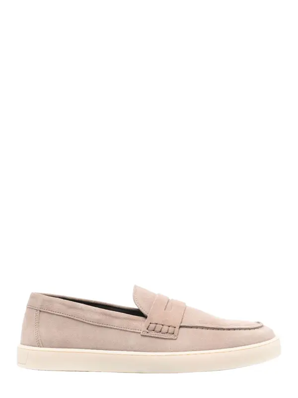 Canali Suede Slip-on Loafers - Neutrals