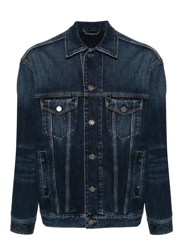 Dolce & Gabbana Logo-plaque Denim Jacket - Blue