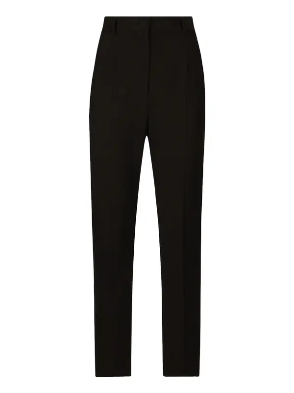 Dolce & Gabbana High-waisted Cropped Trousers - Black