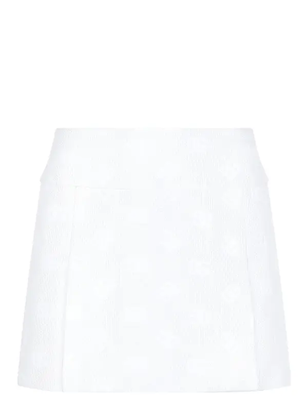 Dolce & Gabbana Logo-jacquard Miniskirt - White