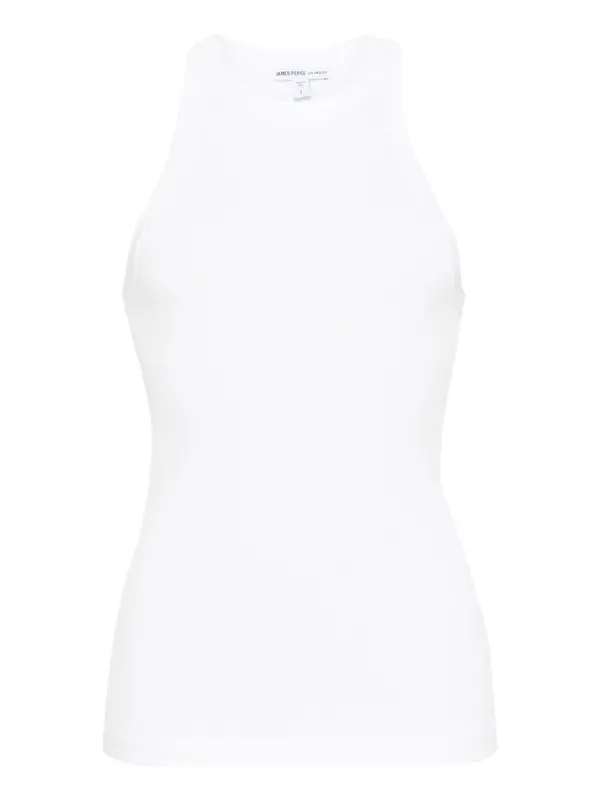 JAMES PERSE Round-neck Ribbed Tank Top - White
