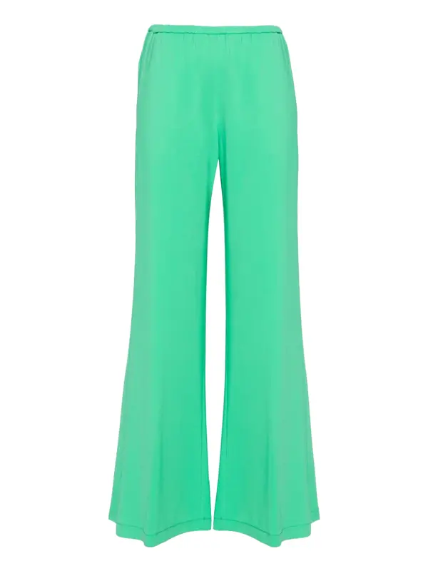 FORTE_FORTE Wide-leg Crepe Trousers - Green