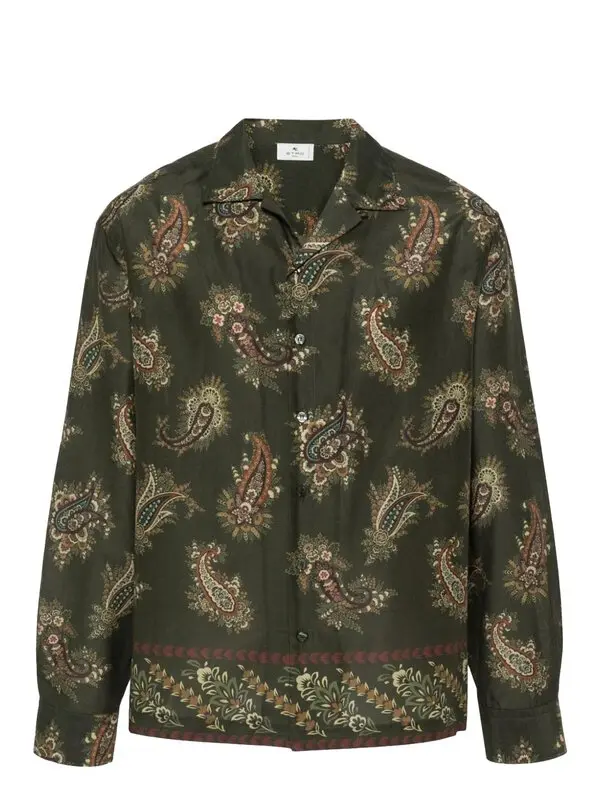 Etro Paisley-print Button-up Shirt - Green