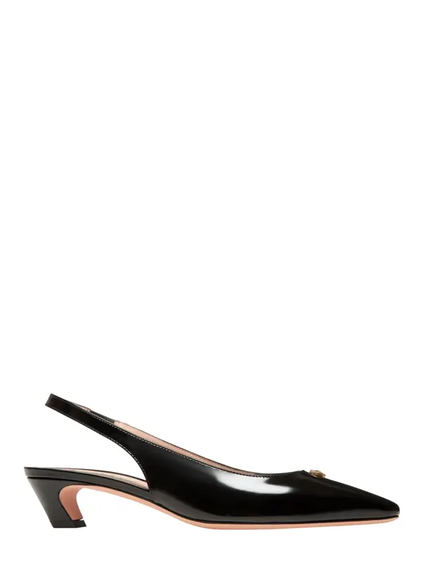 Bally Sylt 45mm Slingback Leather Pumps - Black