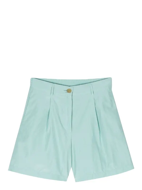 FORTE_FORTE Taffeta Bermuda Shorts - Blue