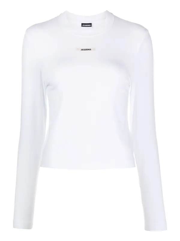 Jacquemus Le T-shirt Gros Grain Top - White