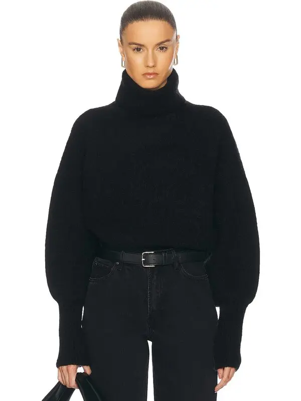 GRLFRND Elya Turtleneck Sweater - Black