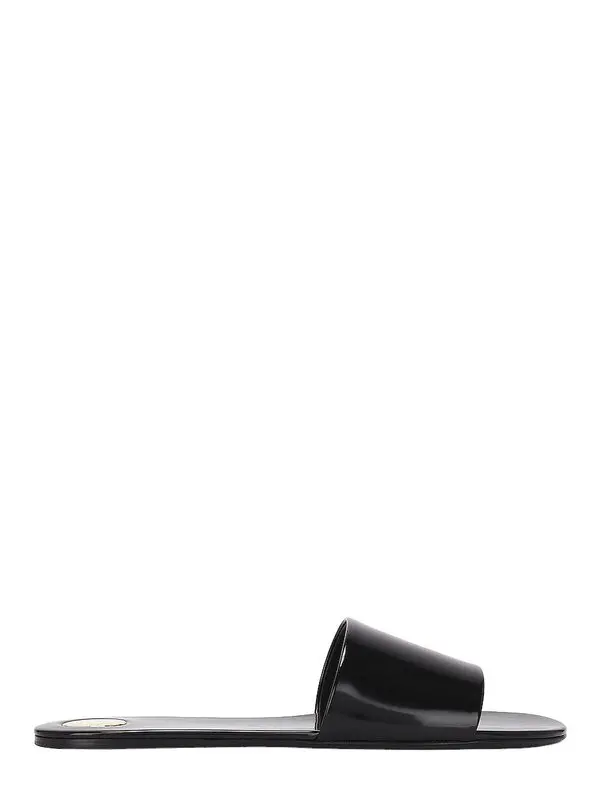 Saint Laurent Carlyle Flat Slide - Noir