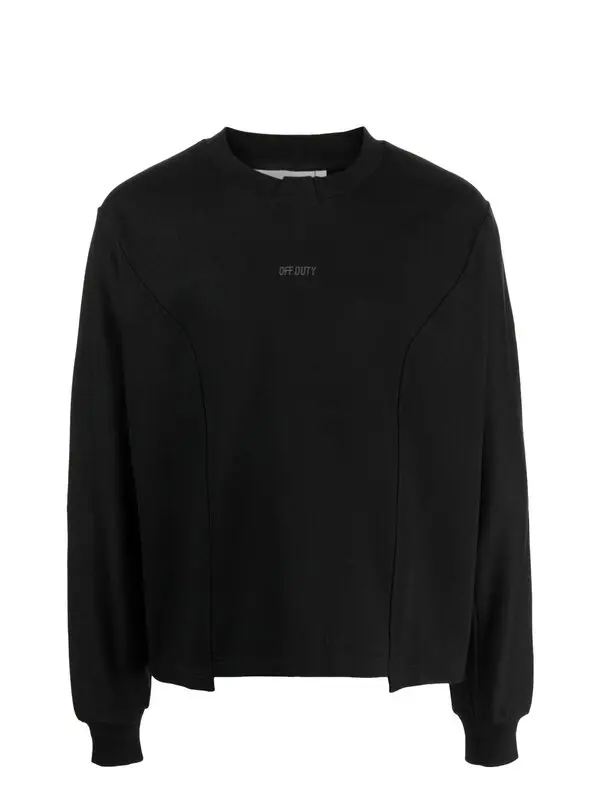 OFF DUTY Logo-embroidered Cotton Sweatshirt - Black