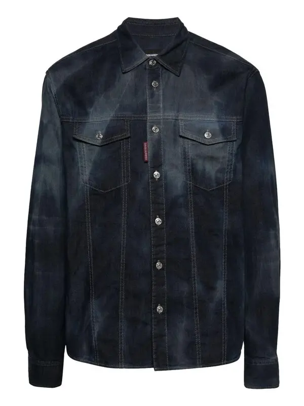Dsquared2 Icon Denim Shirt - Blue