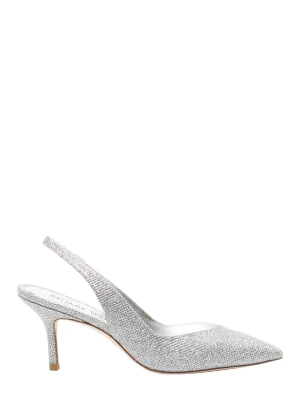 STUART WEITZMAN Eva 75mm Slingback Pumps - Silver