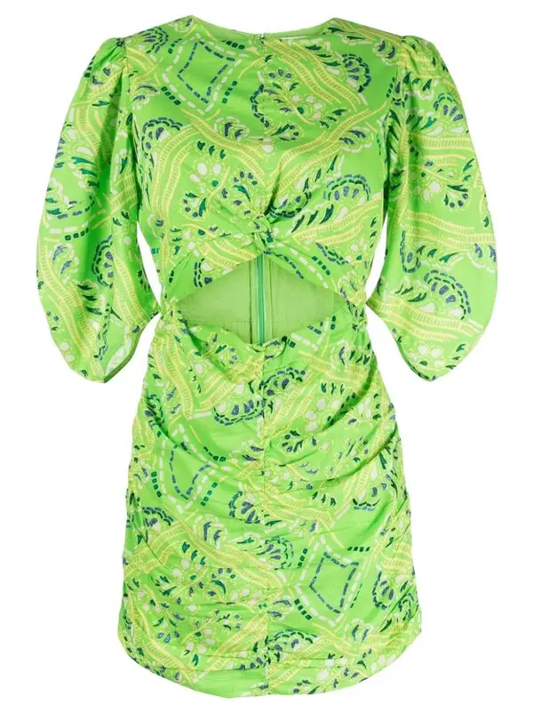 Rhode Isla Cut-out Minidress - Green