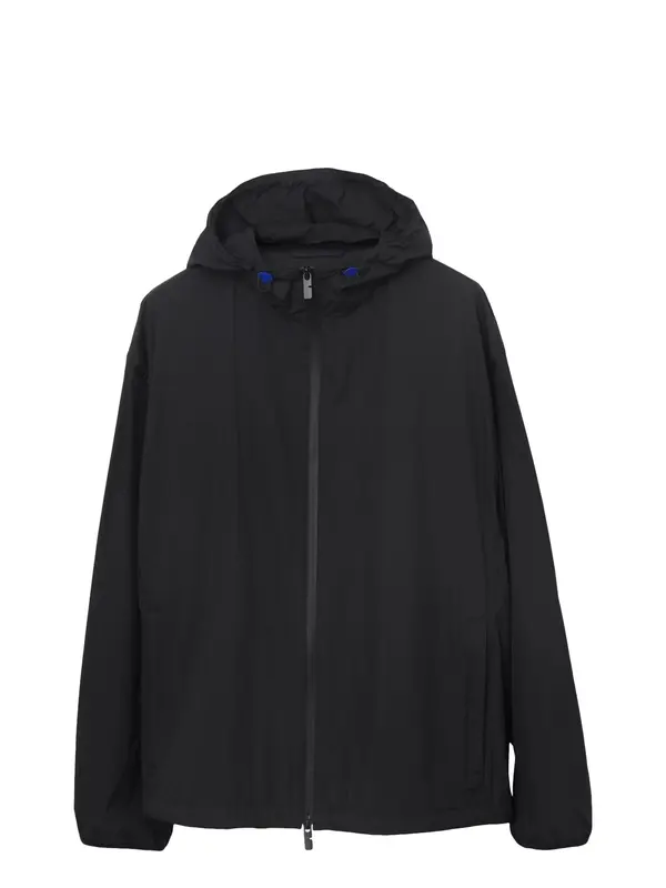 Burberry Ekd-embroidered Hooded Lightweight Jacket - Black