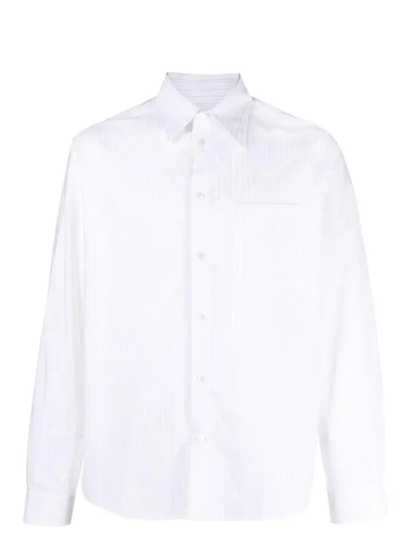 MAISON MARGIELA Pinstriped Cotton Shirt - White