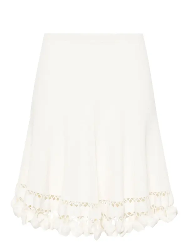 Ulla Johnson Danica Ribbed-knit Short Skirt - White