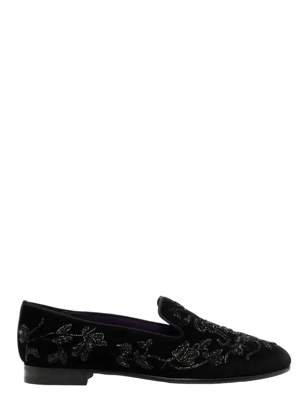 Ralph Lauren Alonzo Velvet-finish Loafers - Black